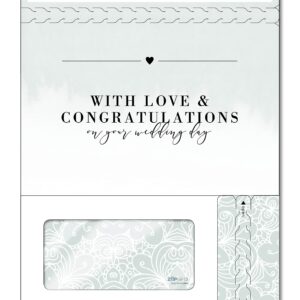 ZipGifts Wedding Card | Zip-Open Money Holder w/Clear Plastic Window for Cash, Check, & Gift Card (Happily Ever After)