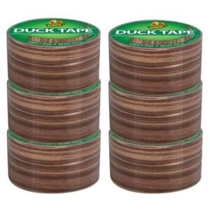 Duck Brand Duck Printed Duct Tape, 6-Roll, Woodgrain (283051_C)