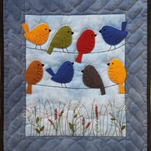 Rachel's Of Greenfield Wall Quilt KIT WI, Bird On Wires