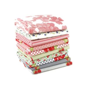 united notions sunday stroll fat quarter bundle (10 pieces) by bonnie & camille for moda 18 x 21 inches (45.72 cm x 53.34 cm) fabric cuts diy quilt fabric