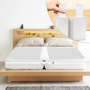 flybold bed bridge twin to king bed converter kit - bed gap filler for adjustable bed 9" - wide mattress wedge connector with two end loops and storage bag for travel kids - family guests stayovers