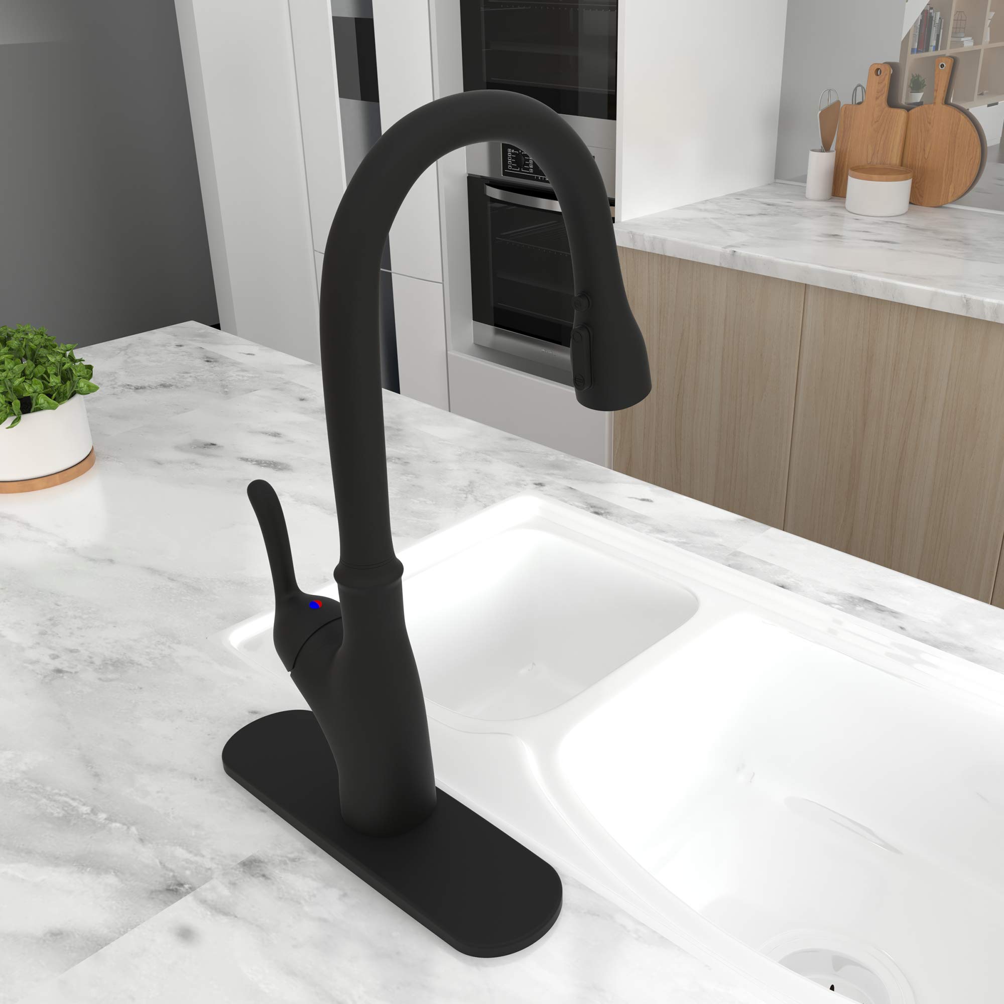 Pull Down Touchless Single Handle Kitchen Faucet with MotionSense