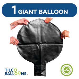 TILCO BALLOONS | Giant Balloons Black 72 Inch Jumbo | Ready to Inflate With Air, Helium or Fill With Water | Decorate Your Birthday, Graduations, Events or Weddings | Balloon to Get Inside