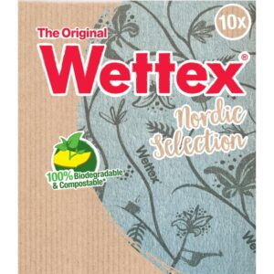 wettex the original swedish dishcloths for kitchen 10 pack super absorbent sponges kitchen dishcloth - replace paper towels - nordic selection