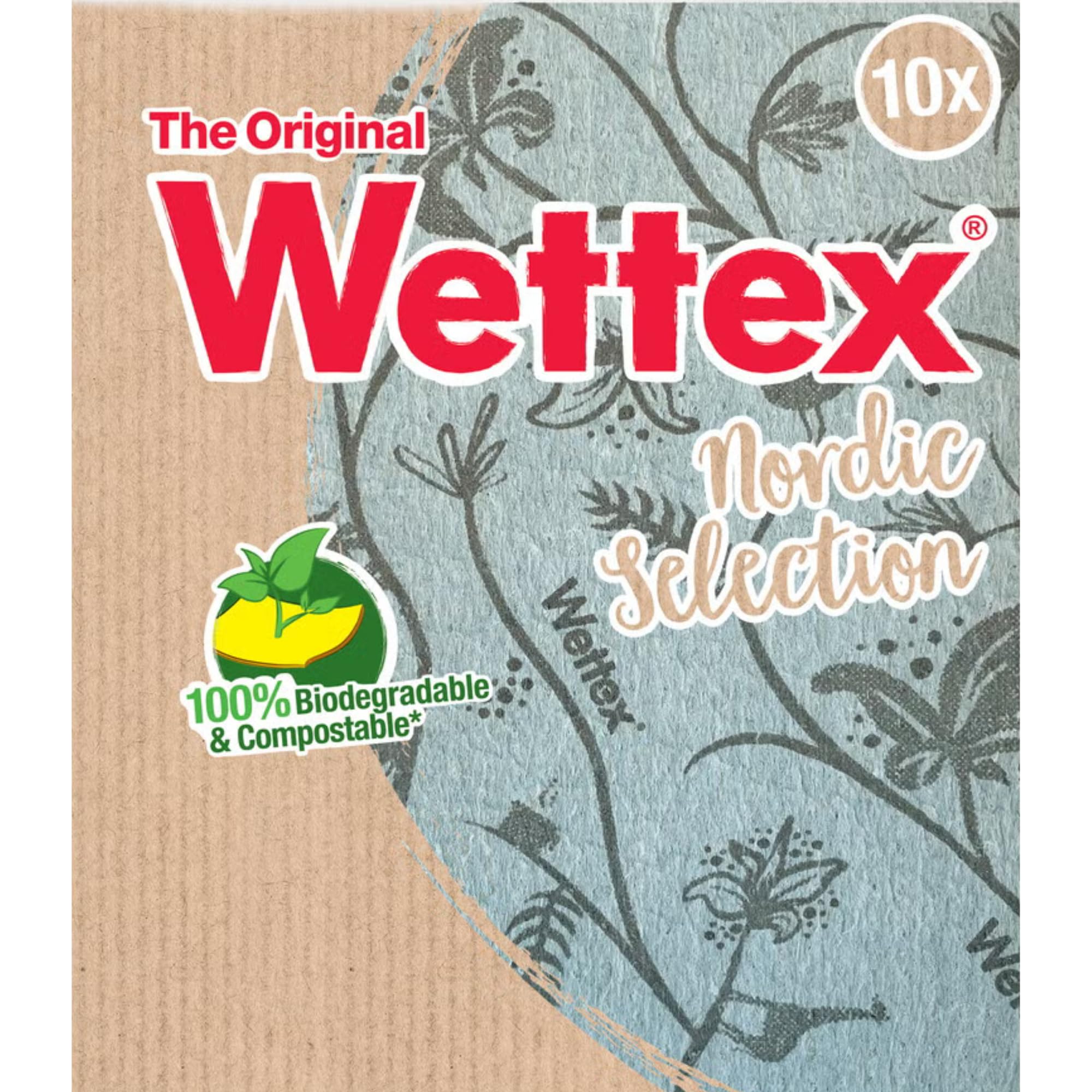 Wettex The Original Swedish Dishcloths for Kitchen 10 Pack Super Absorbent Sponges Kitchen Dishcloth - Replace Paper Towels - Nordic Selection