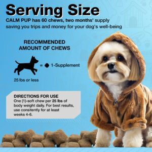 pawlife Hemp Dog Calming Chews - Anxiety Relief Treats, 60 Calming Treats for Dogs, Organic Calm Pup Dog Anxiety Relief, Calming Care for Dogs (Duck Flavor)