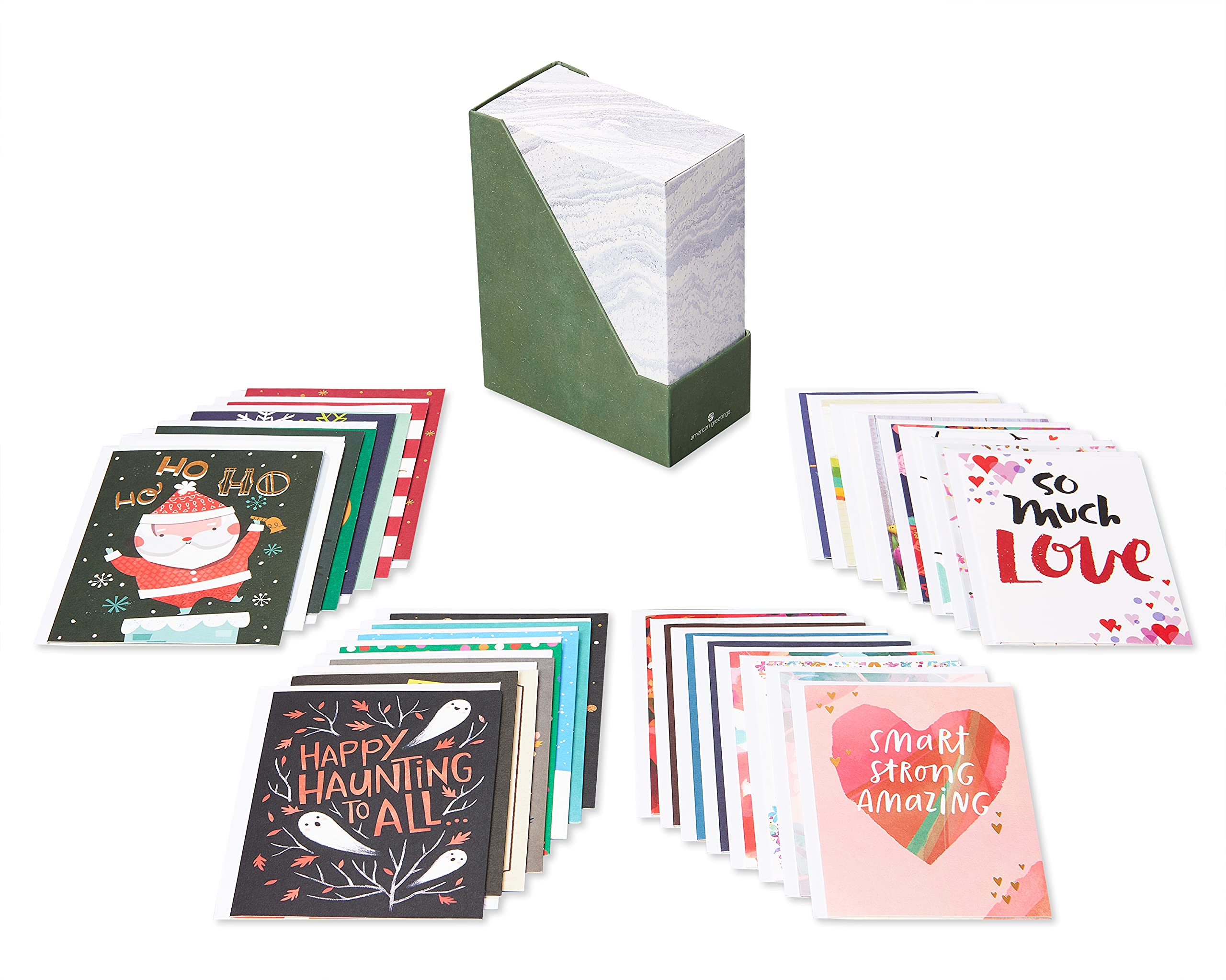 American Greetings Deluxe Holiday Card Assortment, Graduation, Fathers Day, Birthdays and All Occasions (33-Count)