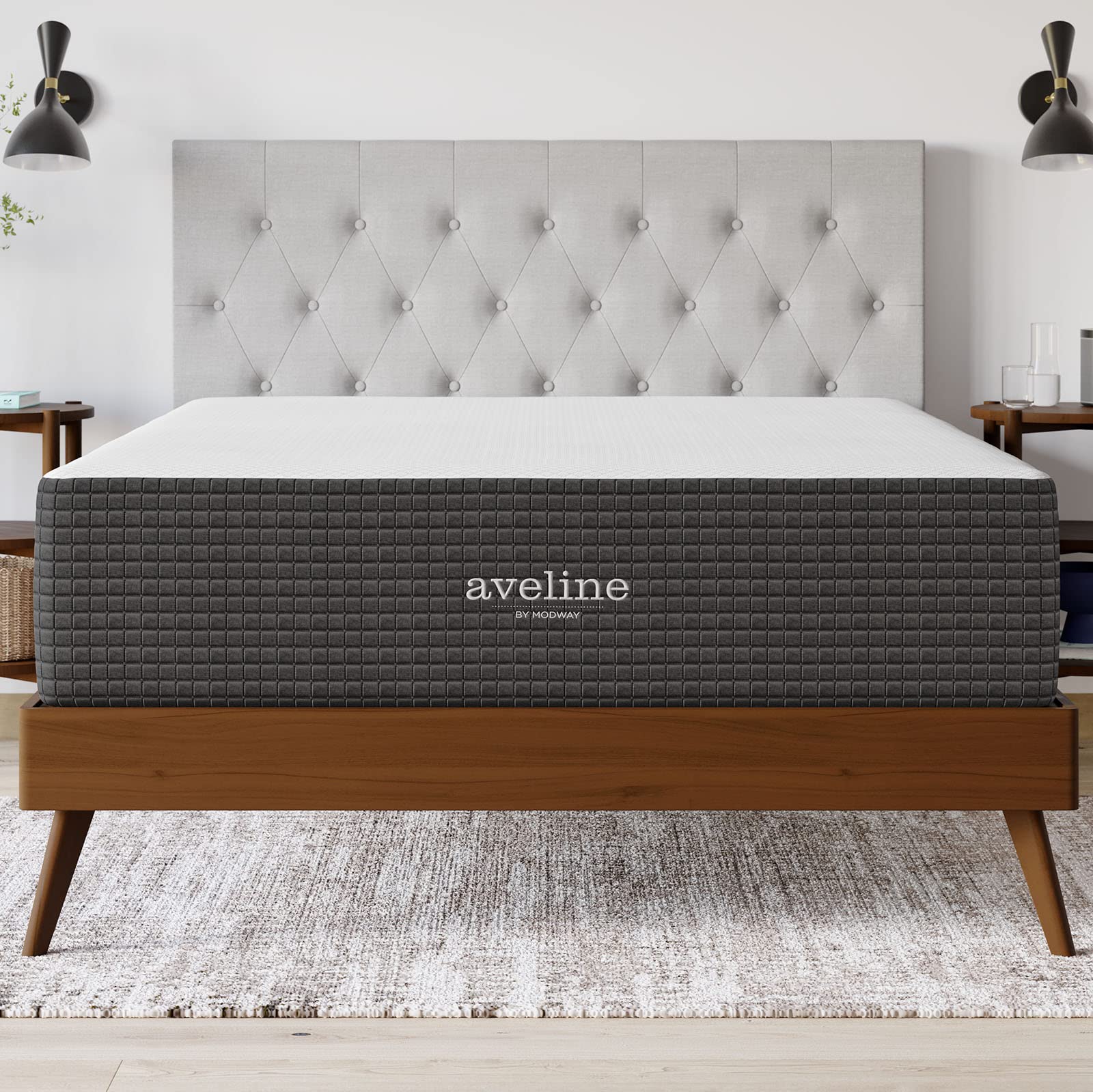 Modway Aveline 14” Gel Infused Memory Mattress with CertiPUR-US Certified Foam Queen Mattress