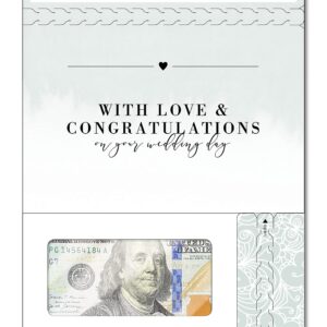 ZipGifts Wedding Card | Zip-Open Money Holder w/Clear Plastic Window for Cash, Check, & Gift Card (Happily Ever After)