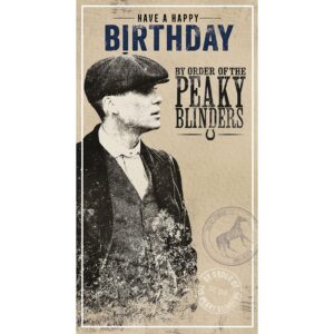 Danilo Promotions Birthday Card, Peaky Blinders Birthday Card,Multi,9 x 5