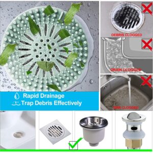 Drain Hair Catcher Shower Drain Hair Trap and Drain Hair Clog Hair Trap Remover Cleaning Tool Snake Shower Drain Protectors for Tub Bathtub Sewer Kitchen 5 Pack