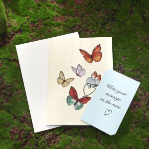 Liif Butterfly 3D Greeting Pop Up Thinking Of You Card, All Occasions, Sympathy, Just Because, Mothers Day, Birthday Card For Wife, Mom, Grandma | With Message Note & Envelop | Size 7" x 5"