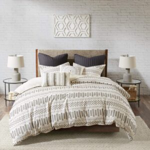 INK+IVY Rhea Cotton Jacquard Duvet Cover Set + Sofia Decorative Pillow