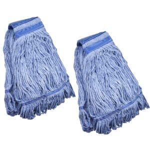 mop head replacement commercial heavy duty string blue wet mop heads for 3 typs commercial mop handle(2,large)