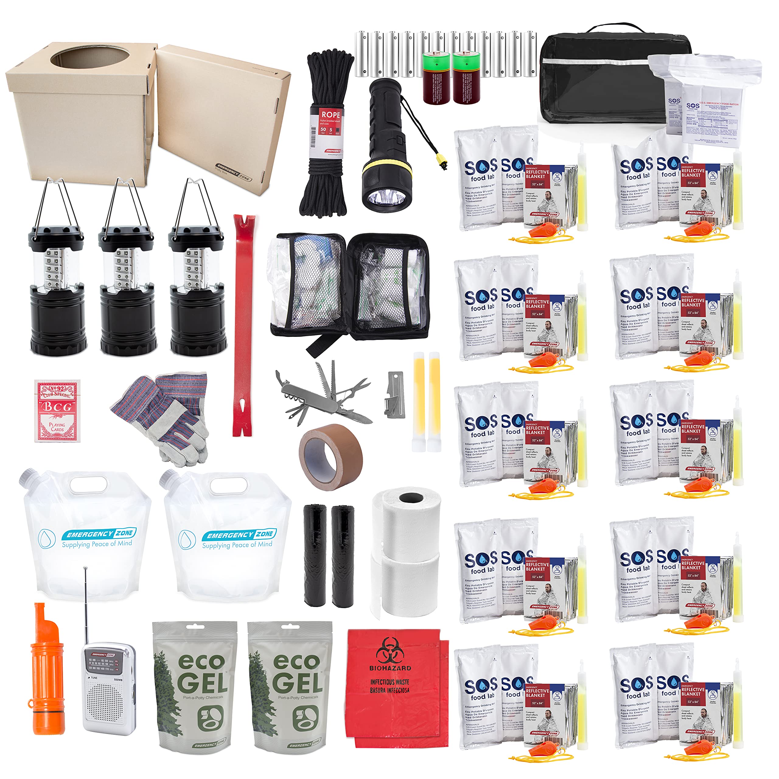 Office & Workplace Emergency Survival Kit | 10 Person Office Kit | Prepare Your Employees for Emergencies, lockdowns, disasters, and More.