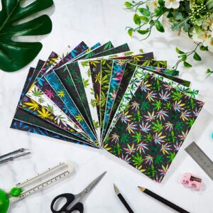 15 Pieces Leaf Patterns Leather Sheets Leaf Print Faux Leather Fabric Assorted Patterns Leaf PU Sheets Printed Synthetic PU Leather Fabric for Earrings, Bows, DIY Crafts, 7.89 x 5.9 Inch/ 20 x 15 cm