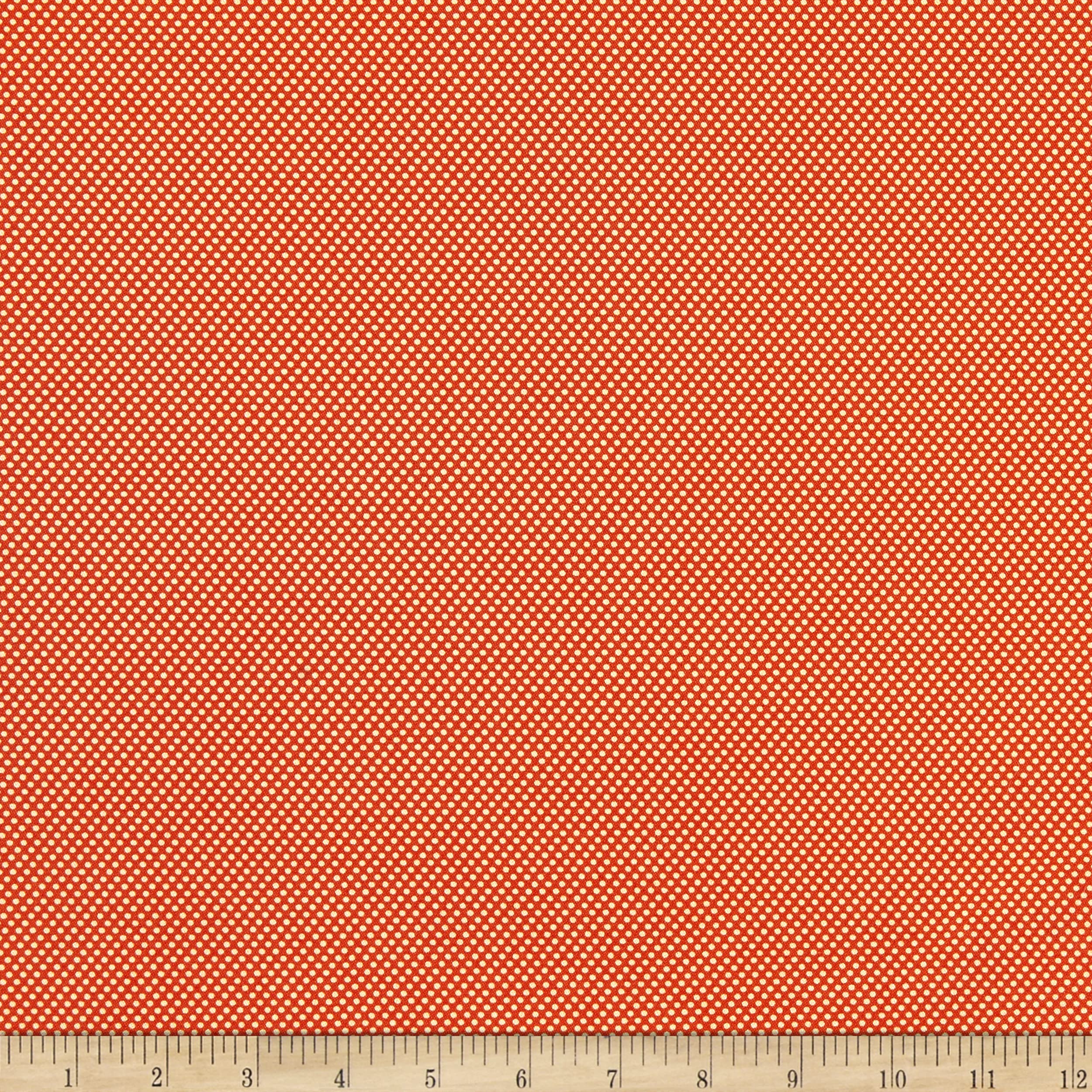 Henry Glass Wild & Free Mini Dots Orange, Quilting Fabric by the Yard