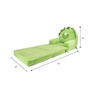 Soft Landing - Elite Seats - Premium Character Sofa Seat & Transformable Fold-Out Lounger with Carrying Handle – Dino