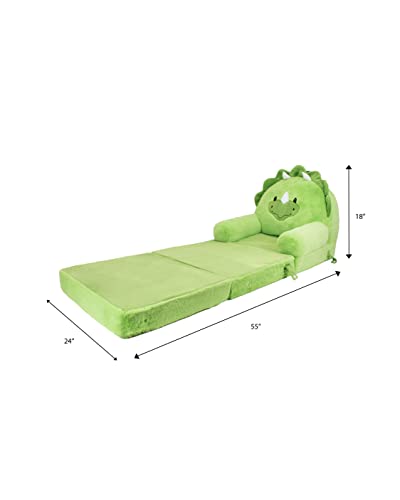 Soft Landing - Elite Seats - Premium Character Sofa Seat & Transformable Fold-Out Lounger with Carrying Handle – Dino