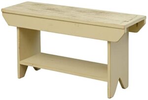 furniture barn usa country-style decorative cobbler's bench, whole wheat beige