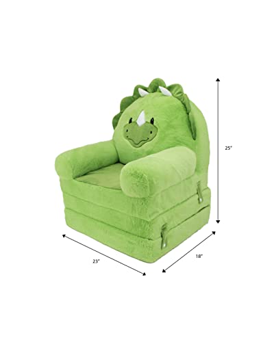 Soft Landing - Elite Seats - Premium Character Sofa Seat & Transformable Fold-Out Lounger with Carrying Handle – Dino