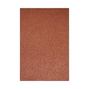 furnish my place modern plush solid color rug - rust, 2' x 3', pet and kids friendly rug. made in usa, area rugs great for kids, pets, event, wedding