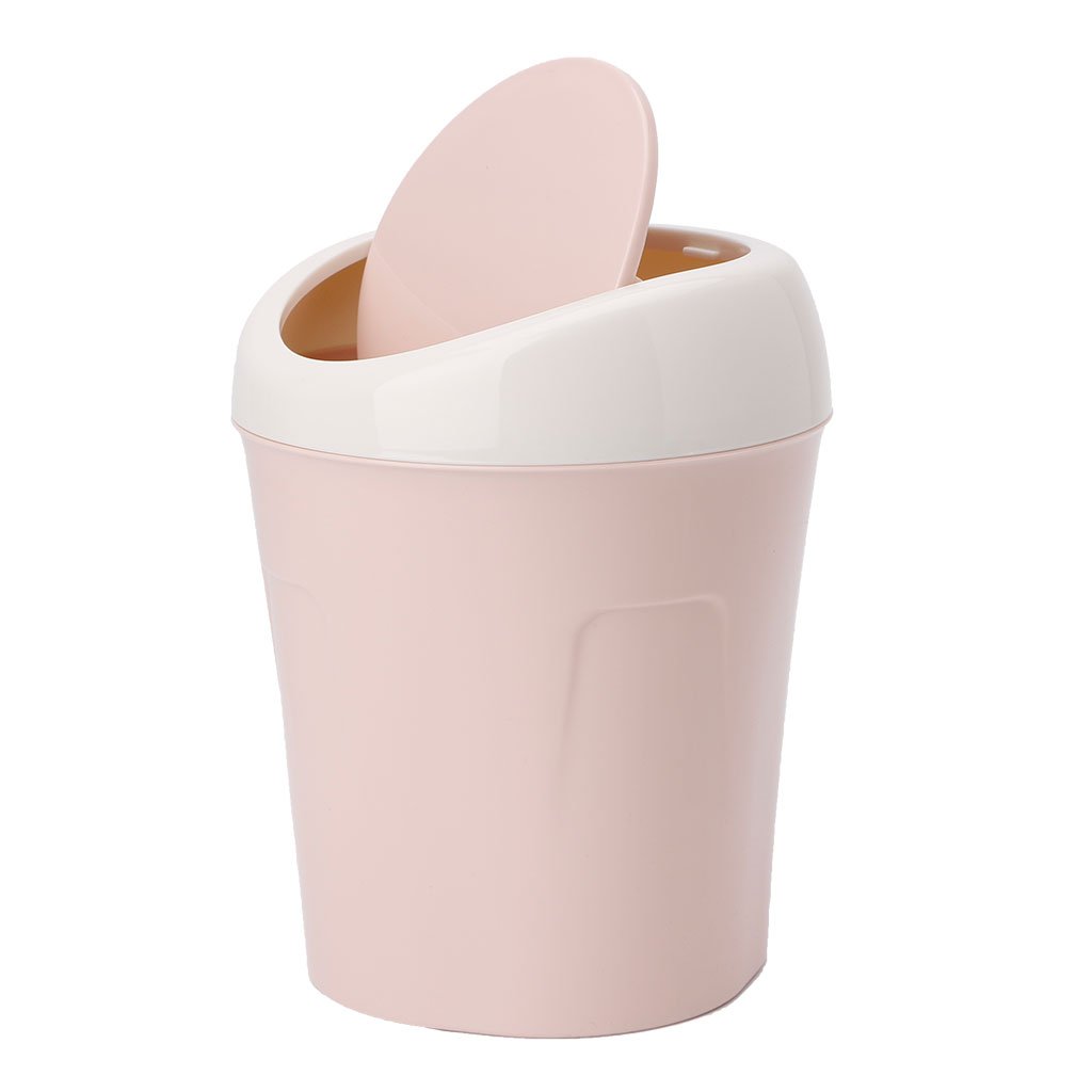 Jetamie Mini Desktop Garbage Can Trash Waste Bin Basket Dustbin Container Home Car Case for Kitchen Office Bathroom