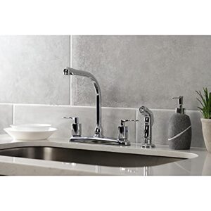 Kingston Brass FB751SVLSP Serena Centerset Kitchen Faucet with Plastic Sprayer, Polished Chrome