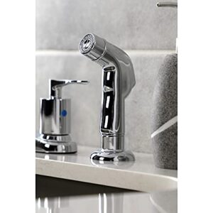 Kingston Brass FB751SVLSP Serena Centerset Kitchen Faucet with Plastic Sprayer, Polished Chrome