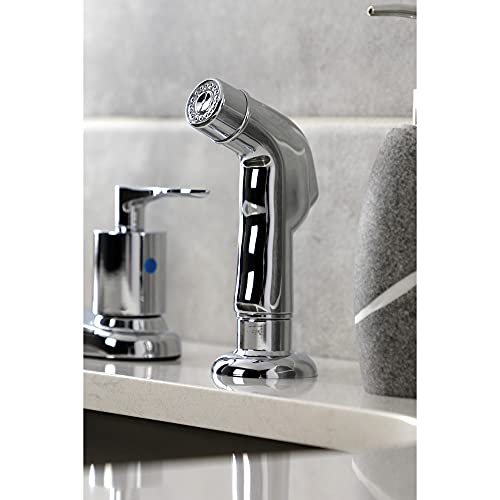 Kingston Brass FB751SVLSP Serena Centerset Kitchen Faucet with Plastic Sprayer, Polished Chrome