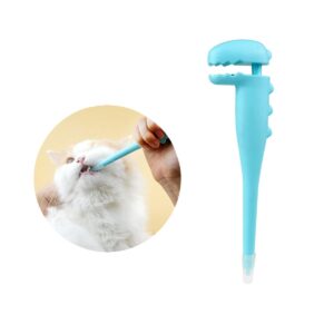 taozua cat pill shooter, pet pill dispenser with 2 silicone tips, medicine pill pusher for cats, puppies and small animals