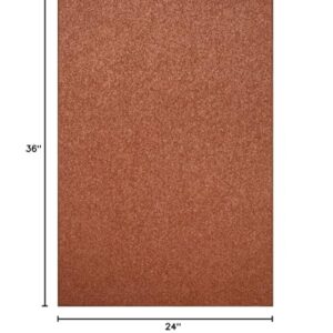 Furnish my Place Modern Plush Solid Color Rug - Rust, 2' x 3', Pet and Kids Friendly Rug. Made in USA, Area Rugs Great for Kids, Pets, Event, Wedding