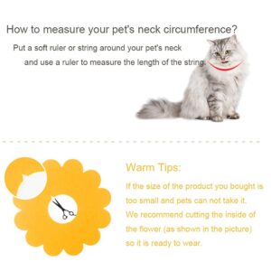 QIYADIN 5 Pieces Pet Cone Collar, Soft Recovery Cone for Cats Puppy Rabbit, Elizabethan Collars Cat Cones Flower Shape Loops-Protective Wound Healing. Not Affect The Pet Eat and Drink (M)