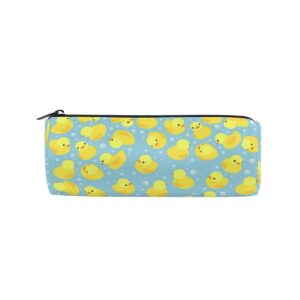 tnaiugndi rubber duck pencil pouch for girls boys, rubber duck bubble pencil case for adults, pencil bags with zipper for women men