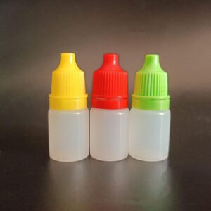 Snadulor 60 Pcs Plastic Dropper Bottles,5ml Empty Squeezable Dropper Bottle with Cap(Pink)