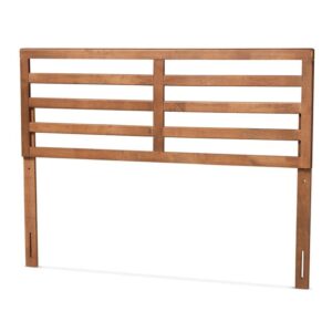 baxton studio akemi modern and contemporary ash walnut finished wood full size headboard