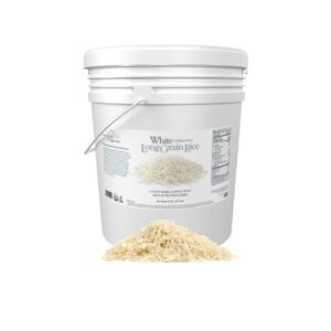 mountain high organics certified white long grain rice 6 gallon/40 lb bucket