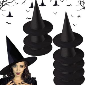 MAITING 8Pcs Floating Witch Hat Decorations,Witches Hat,Hanging Witch Hats,Halloween Witches Hats Decor,Witch Hat,Floating Porch Indoor Outdoor Hocus Pocus Decor Party Supplies,Black