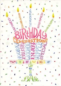 rsvp birthday celebration words cupcake birthday card