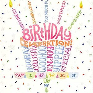 RSVP Birthday Celebration Words Cupcake Birthday Card