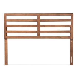 Baxton Studio Akemi Modern and Contemporary Ash Walnut Finished Wood Full Size Headboard