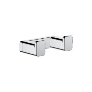 hansgrohe addstoris 3-inch double hook in chrome, 41755000