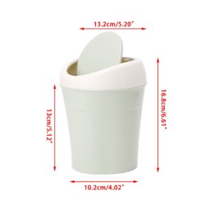 Jetamie Mini Desktop Garbage Can Trash Waste Bin Basket Dustbin Container Home Car Case for Kitchen Office Bathroom