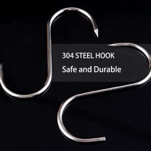 ARTOYS Meat Hooks 4'' 4mm, SUS304 Stainless Steel Butcher's Hook(10Pack), Meat Hook for Smoker, Drying, Butchering, Smoking, BBQ, Grilling,Jerky.