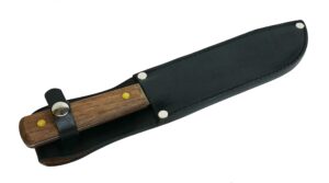 generic 7 inch knife sheath - made to fit 7-inch old hickory butcher knives okc leather with belt loop in color black (7 inch)