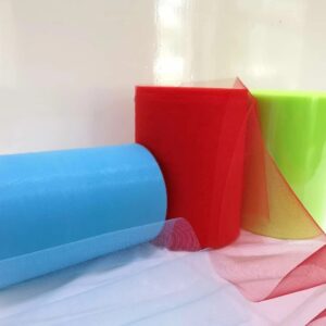 1PCS 6 Inch x 100 Yards Tulle Fabric Sheer Roll Spool Ribbon for Sewing Crafting Tutu Skirt DIY Baby Shower Decorations Wedding Birthday Party Supplies