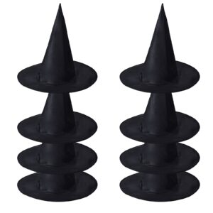 8 pack witch hats,halloween black witch hat costume accessory for halloween party