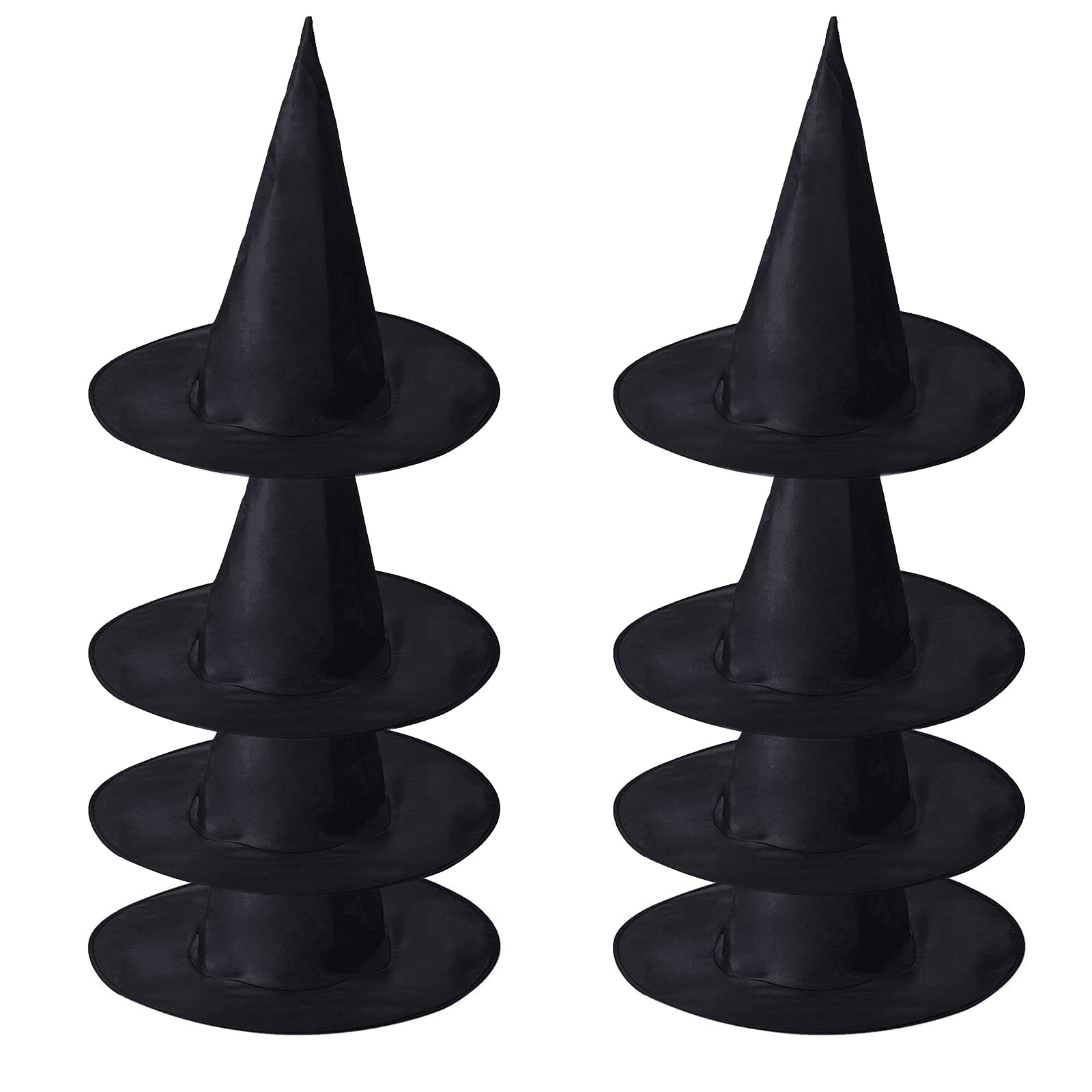 8 Pack Witch Hats,Halloween Black Witch Hat Costume Accessory for Halloween Party