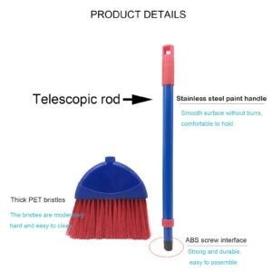 BSMstone Small Broom-Indoor or Outdoor Portable Broom with Adjustable Handle, Cleaning Little Helper for Housekeeping,Office,Working Desk,Pet Nest