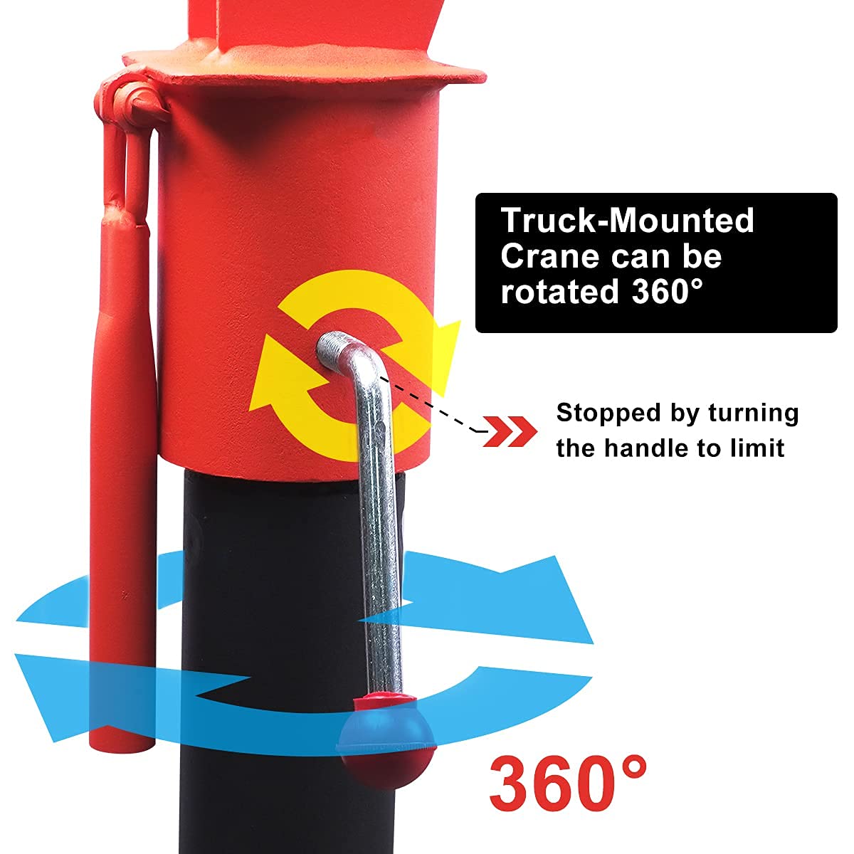 1100lb Folding Truck-Mounted Bed Crane Hoist Lift Pickup Electric Winch 2500 lb 12V, Painted Steel Pickup Truck Jib Cranes 360 Swivel (2500 Davit Crane)